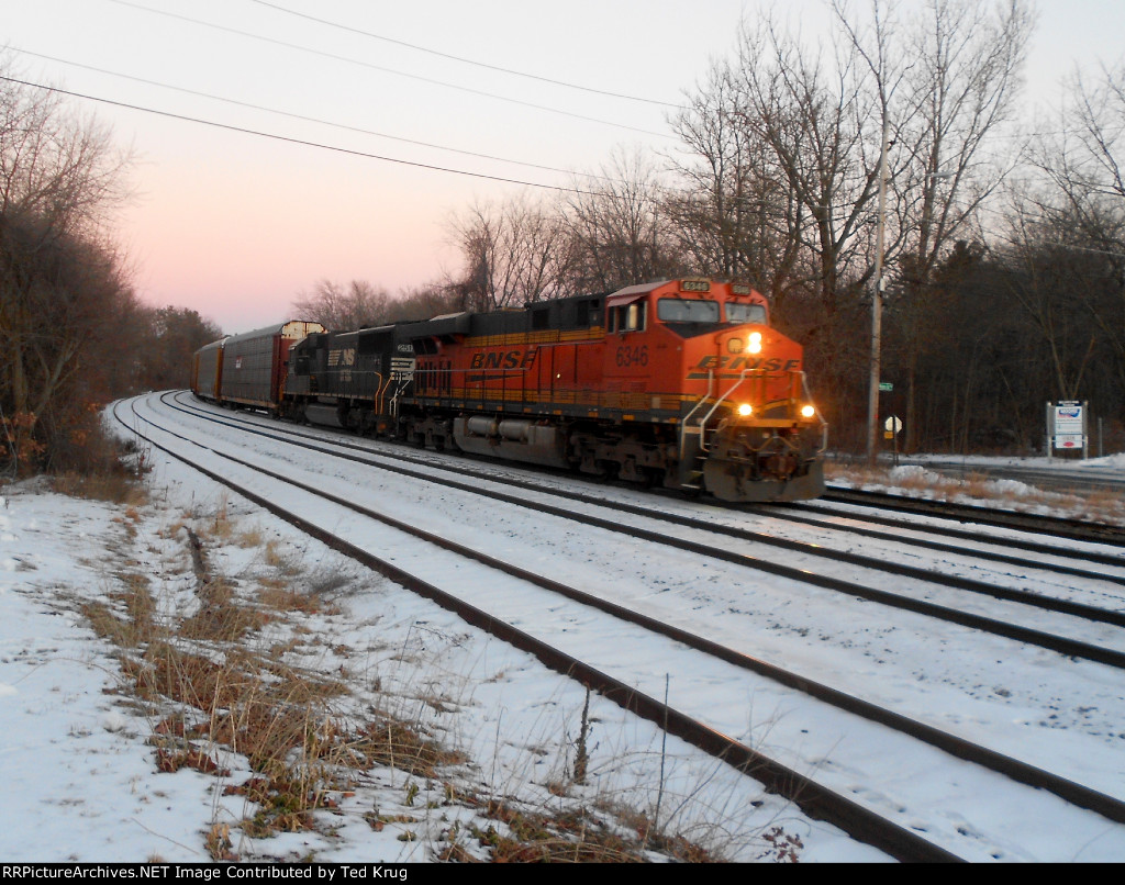 BNSF 6346 & NS 2512